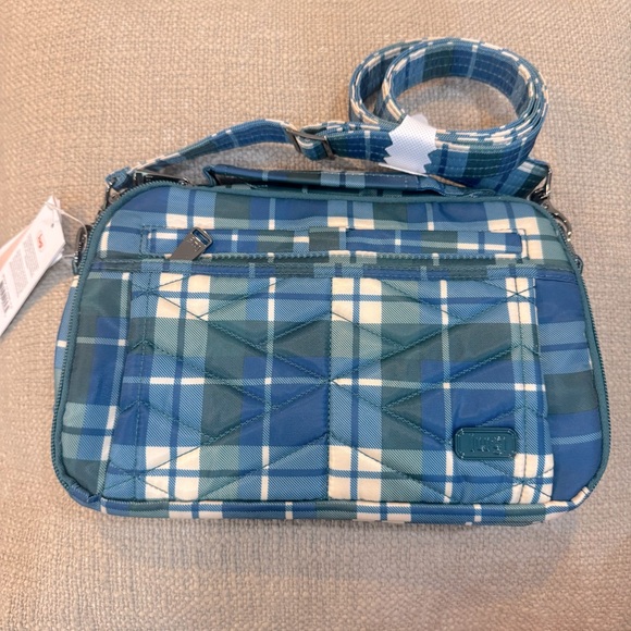 lug | Bags | Nwt Lug Scoop Blue And Green Flannel Plaid Quilted Bag ...